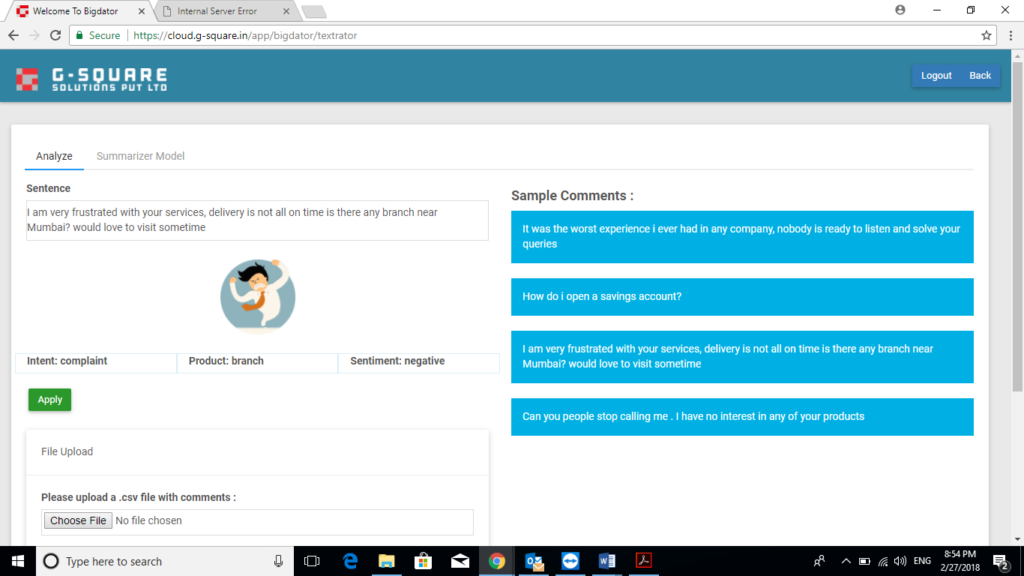 Finalytica February, 2018: EXPERENTIAL LEARNING – G-Square Solutions